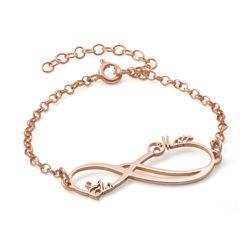 Personalized Infinity Symbol Bracelet in Rose Gold Plating | Forever My