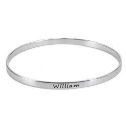 Personalized Bangle Bracelet In Silver | Forever My
