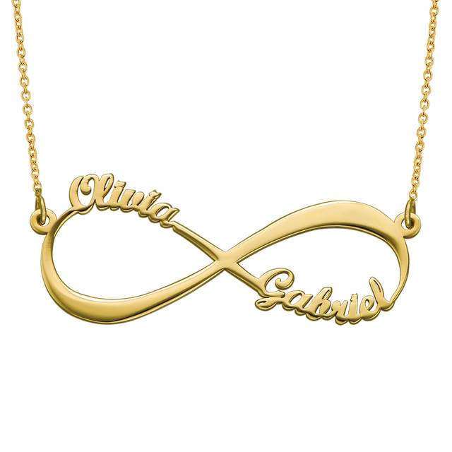 14K Gold Personalized Infinity Necklace - Forever My